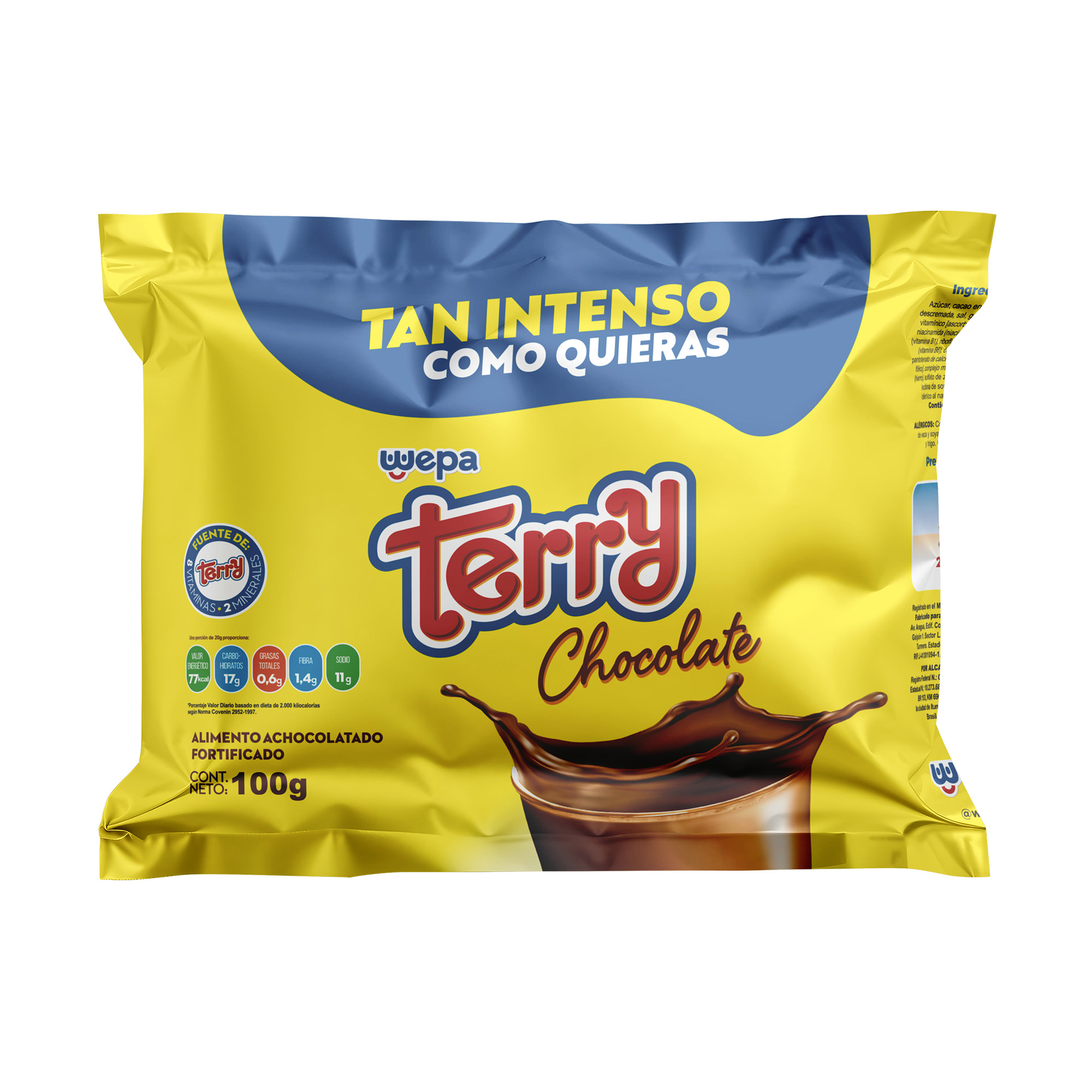 TERRY Alimento achocolatado en polvo - Bolsa 100g - Wepa Foods