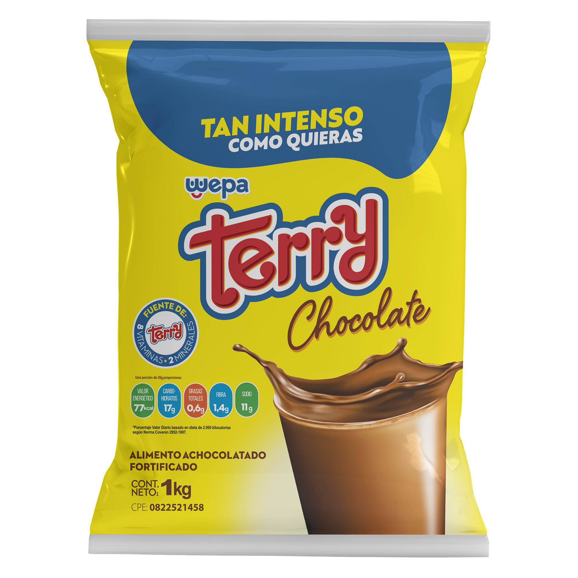 TERRY Alimento achocolatado en polvo - Bolsa 1kg - Wepa Foods